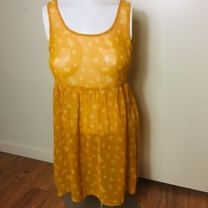 BONGO | Tops | Bongo Womens Top Mustard Tiny Floral Print Small | Poshmark